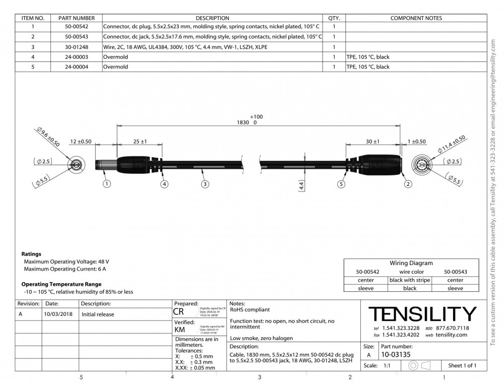 Technical drawing image for Tensility International model 10-03135