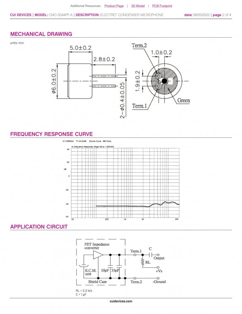 CMC-5044PF-A technical document page 2