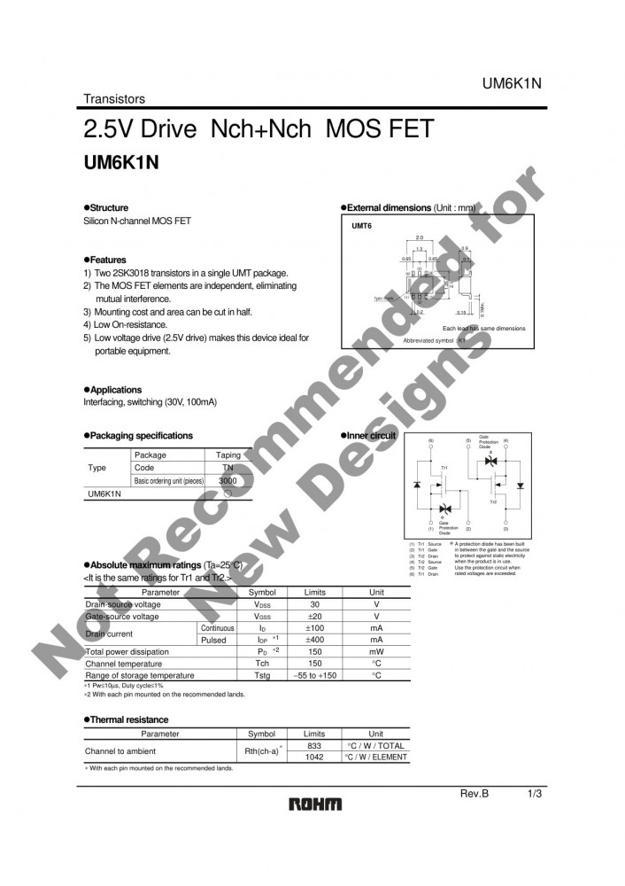 UM6K1N technical document page 1