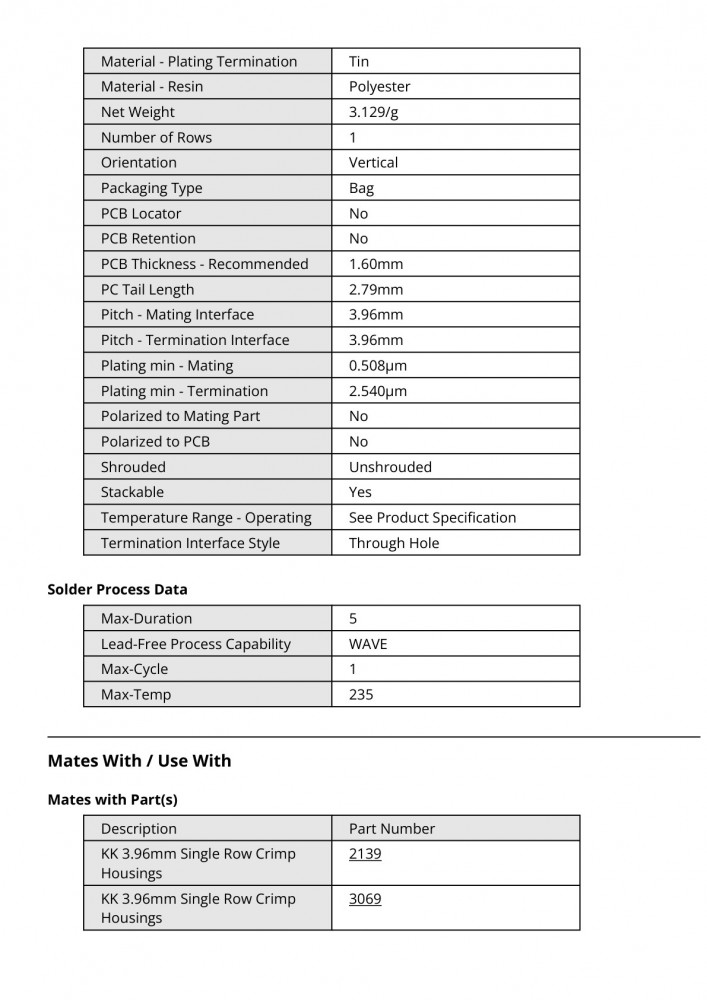 MOLEX 26485088 technical document page 3