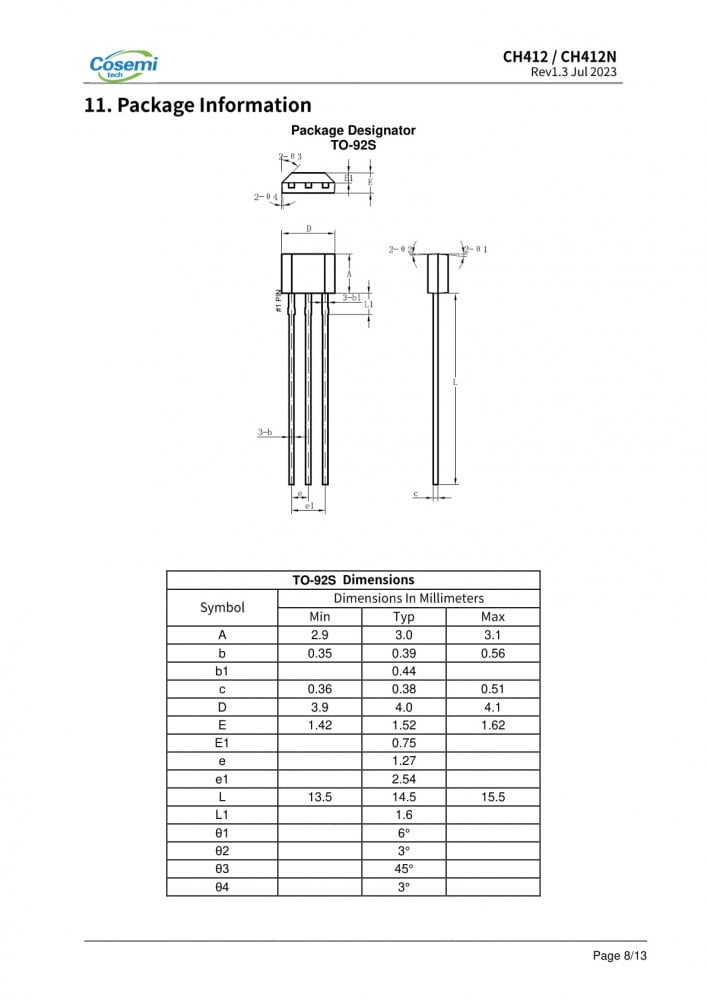 CH412 datasheet page 8