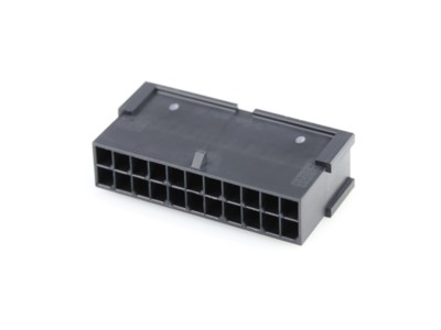 Micro-Fit 3.0 Plug Housing, Dual Row, 22 Circuits, UL 94V-0, Low-Halogen, Black