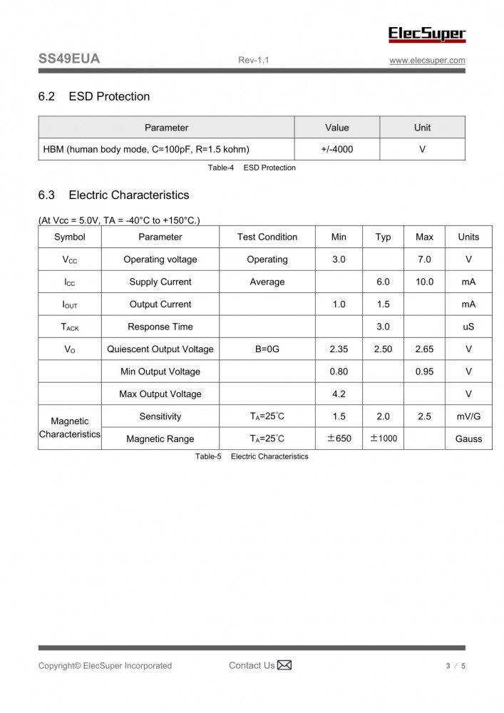 SS49EUA technical document page 3
