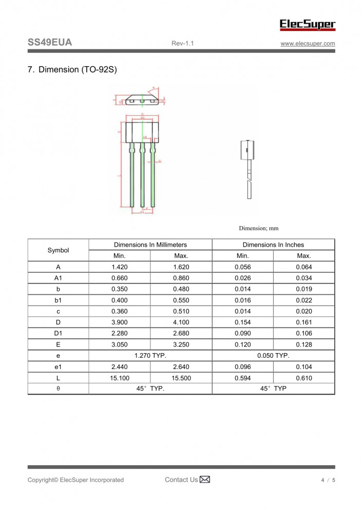 SS49EUA technical document page 4