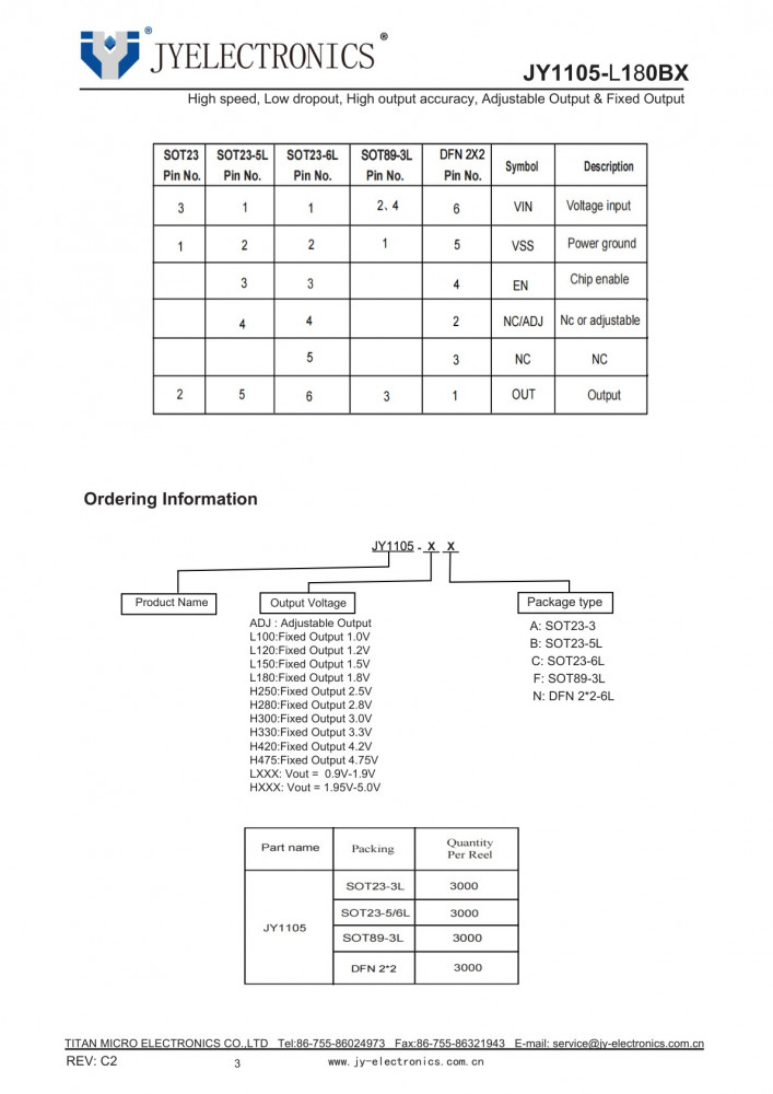 JY1105 datasheet page 3
