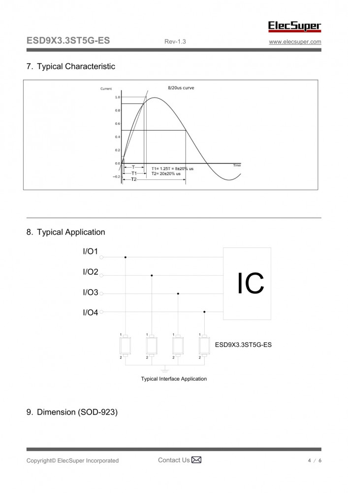 ESD9X3.3ST5G-ES datasheet page 4