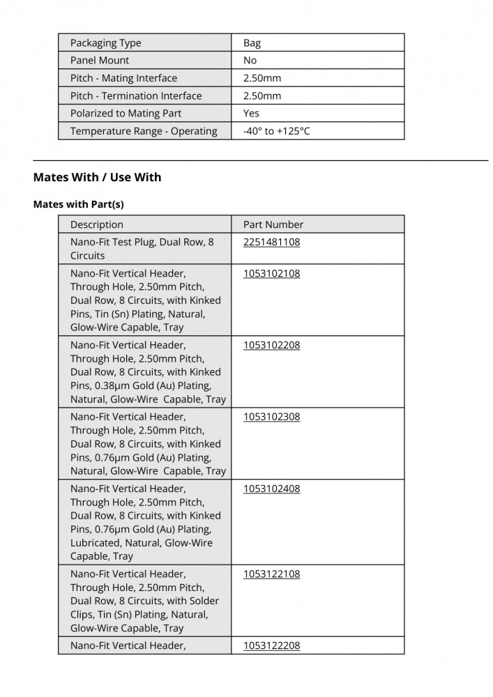 Nano-Fit product specification, page 3