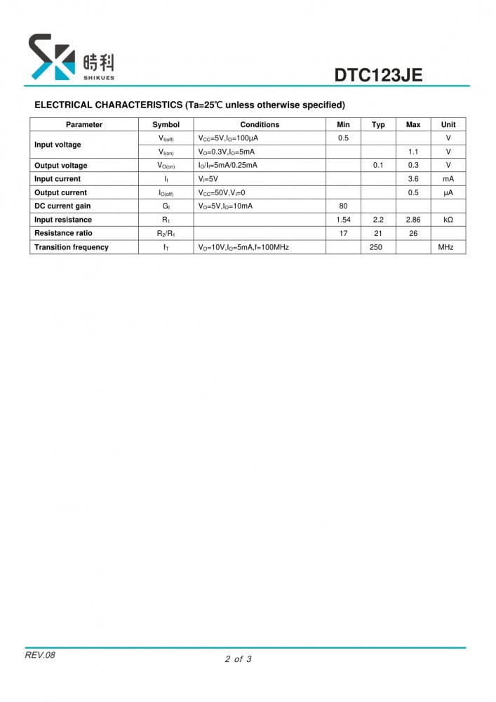 DTC123JE datasheet page 2
