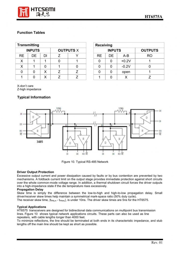 HT6575ARZ datasheet page 7