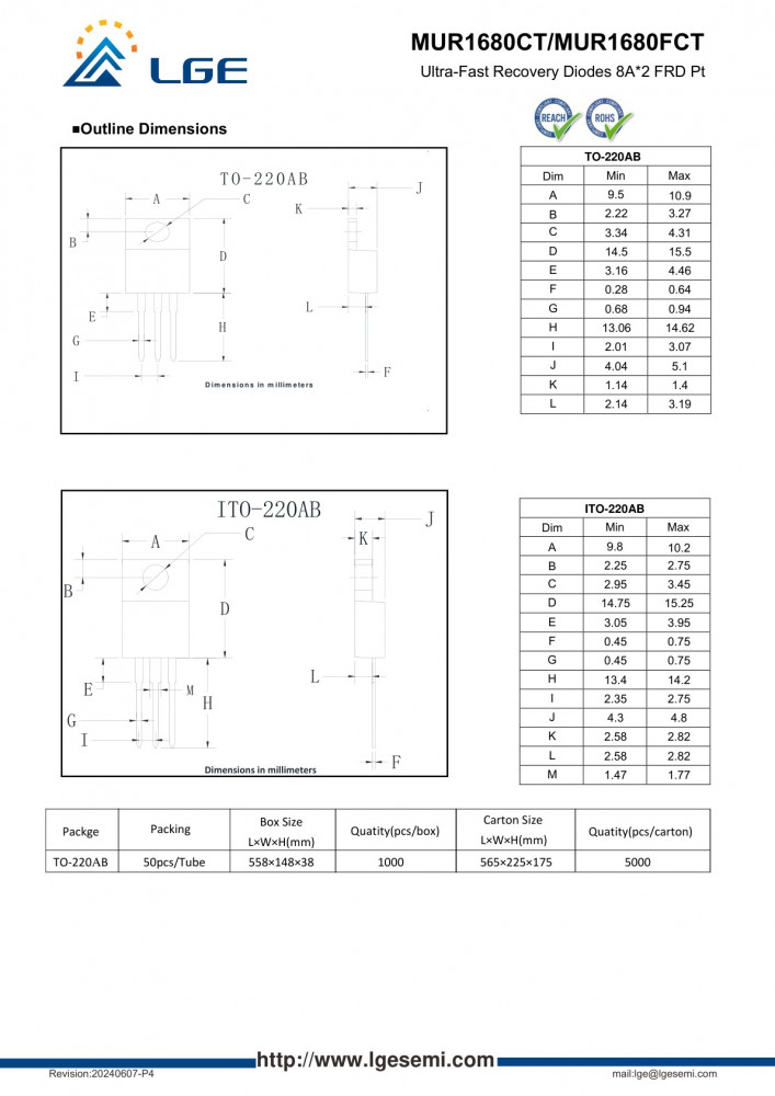 MUR1680CT datasheet page 4
