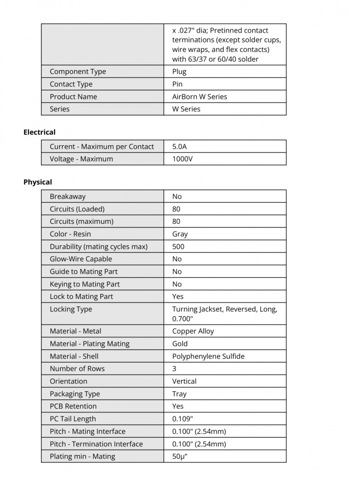 WGV80PD7JTLFM-D01 technical document page 2