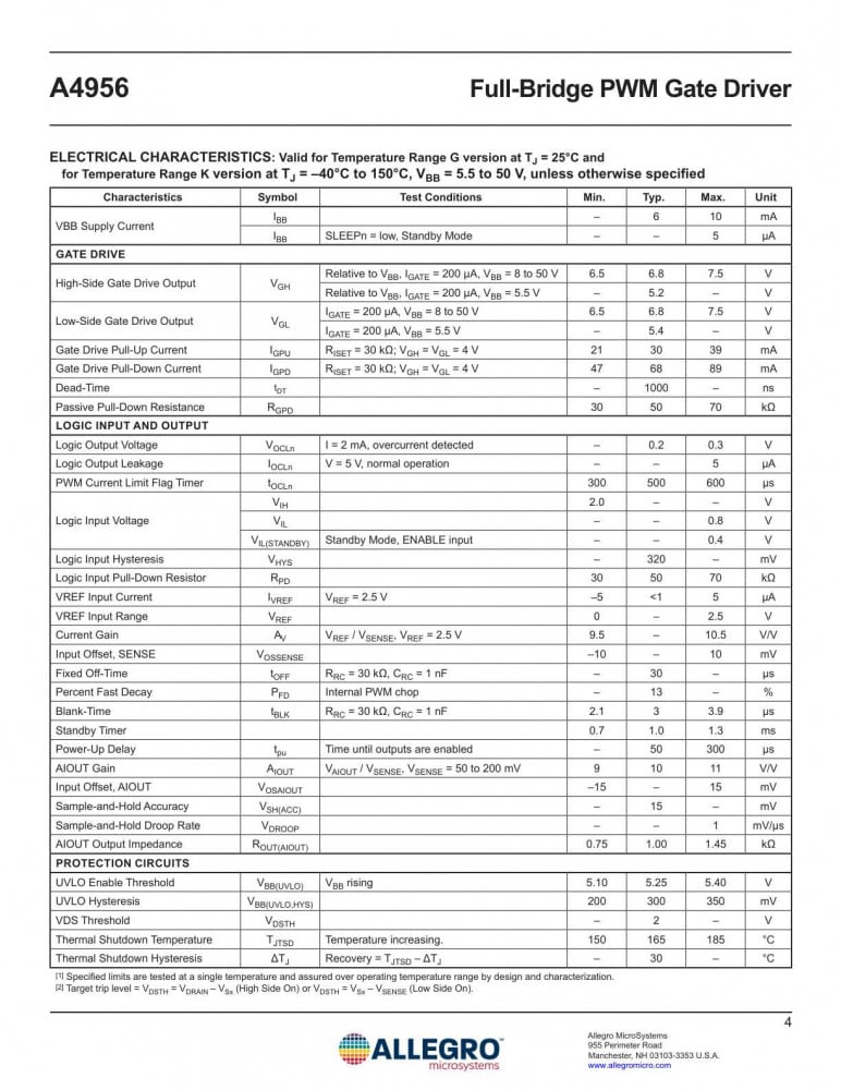 A4956 datasheet page 4