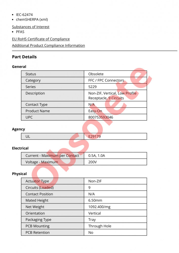 MOLEX 22023093 technical document page 2