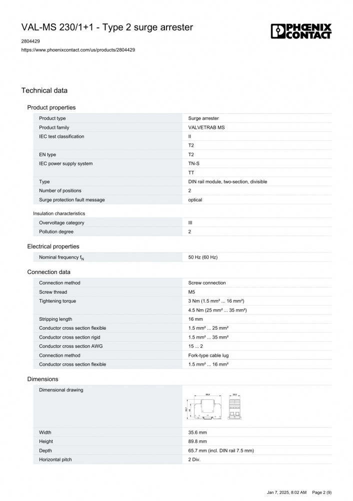 Phoenix Contact 2804429 product datasheet page 2