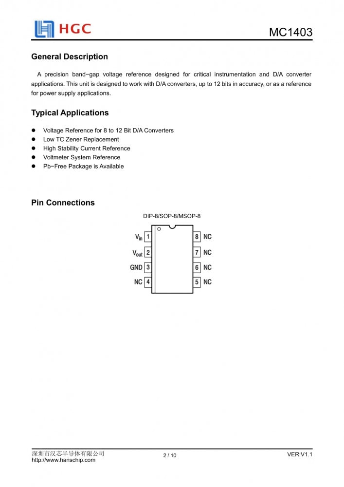 MC1403BDRG datasheet page 2
