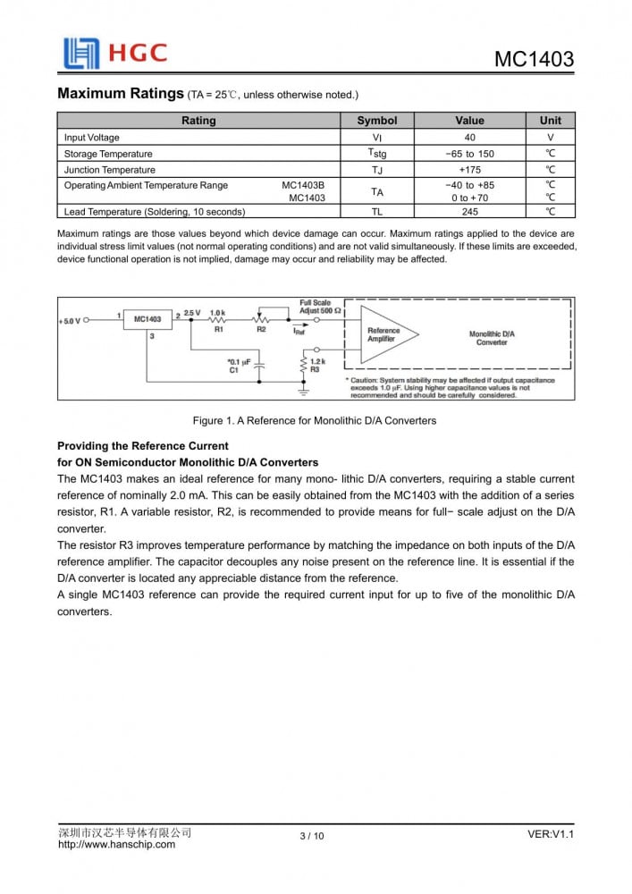MC1403BDRG datasheet page 3
