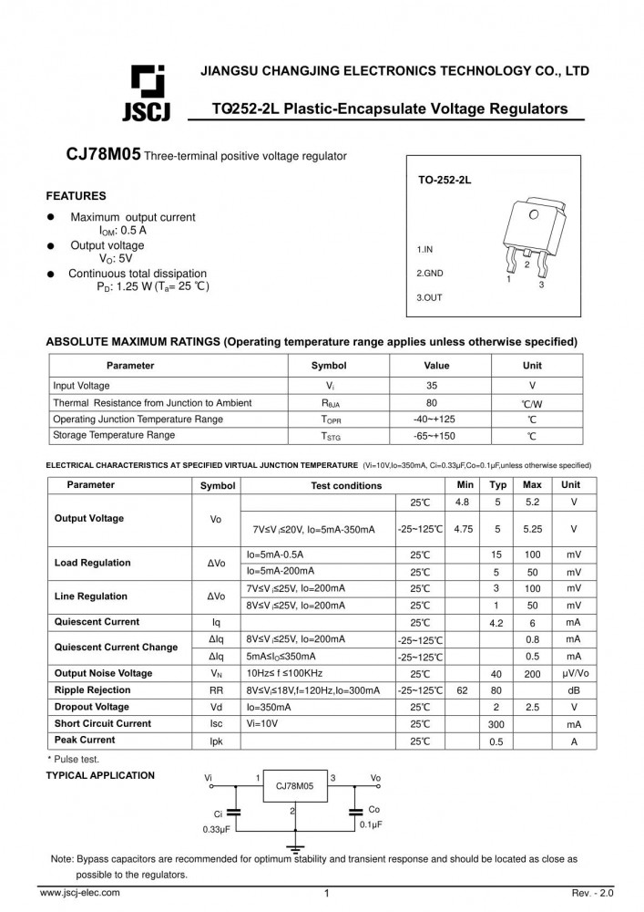CJ78M05 datasheet page 1