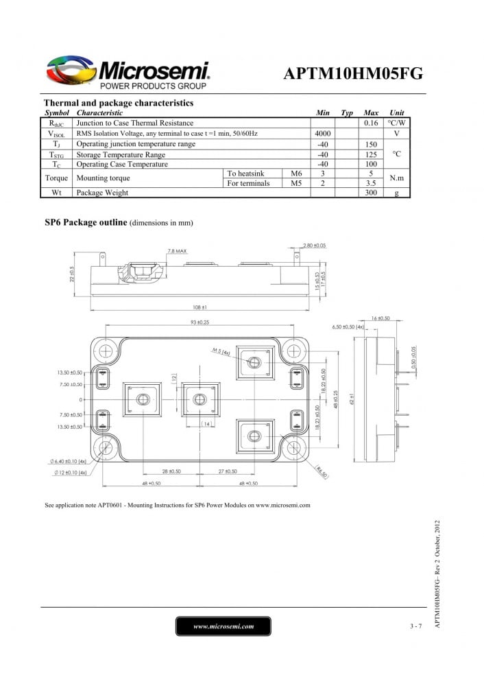 APTM10HM05FG datasheet page 3