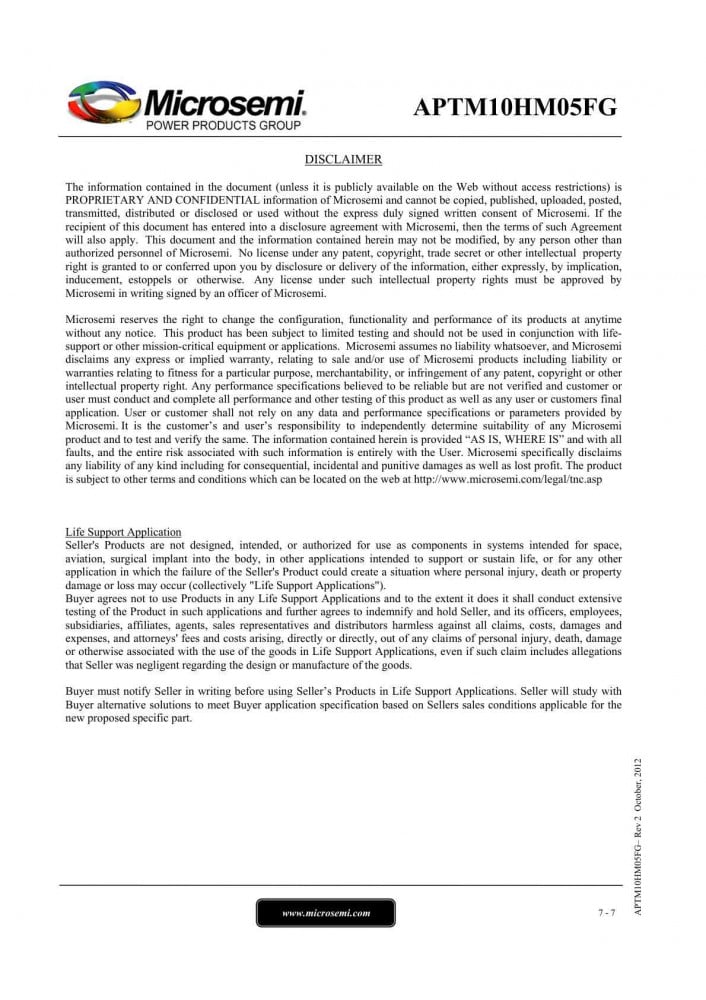 APTM10HM05FG datasheet page 7