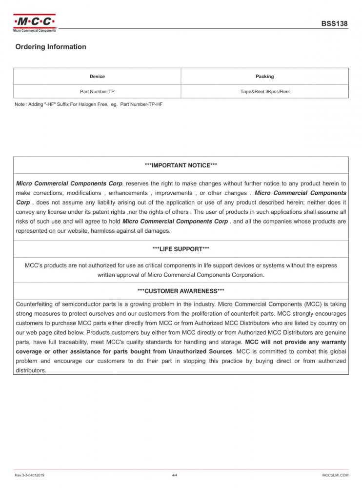 BSS138-TP datasheet page 4