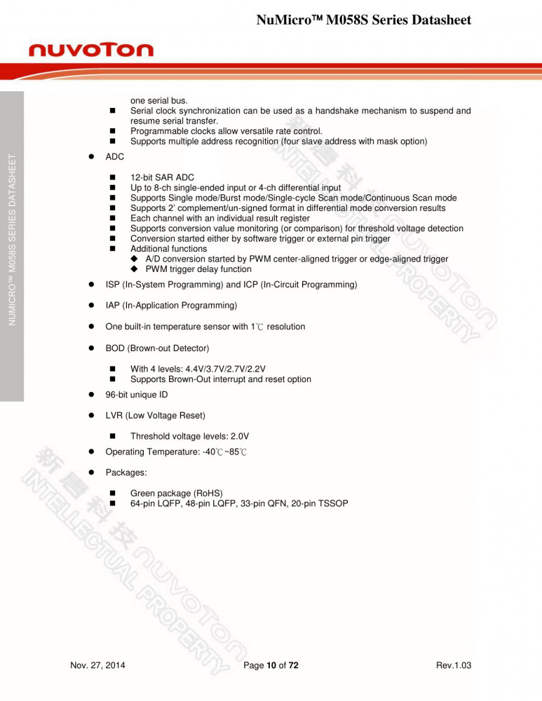 M058S datasheet page 10