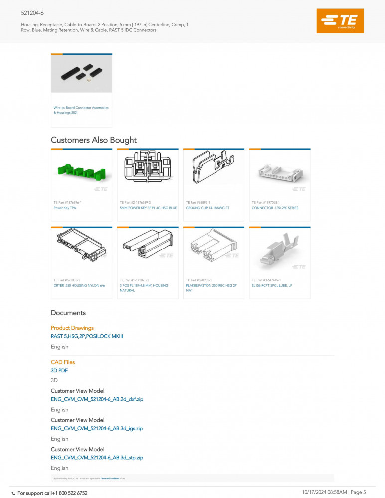 TE Connectivity 521204-6 technical document page 5