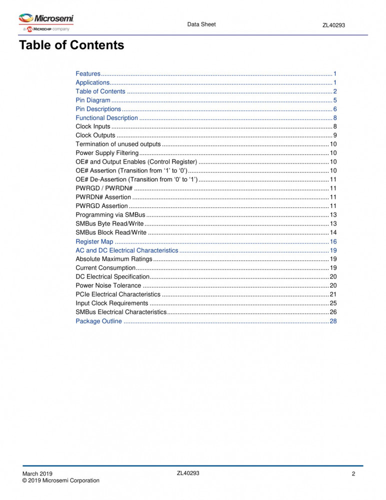 ZL40293LDF1 datasheet page 2