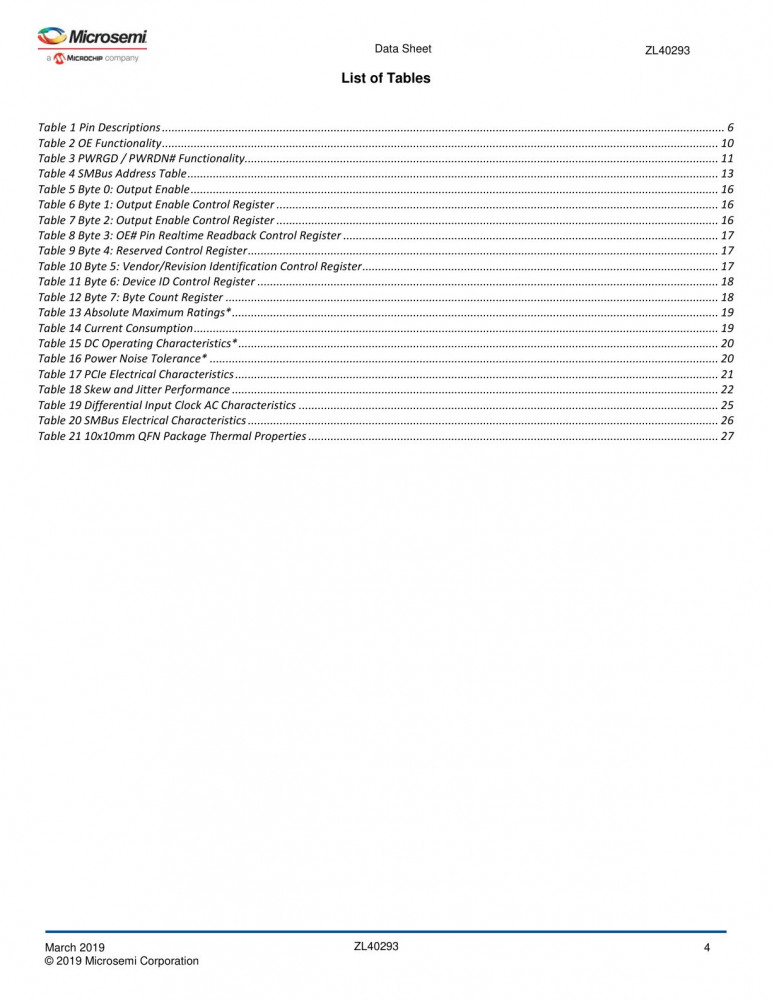 ZL40293LDF1 datasheet page 4