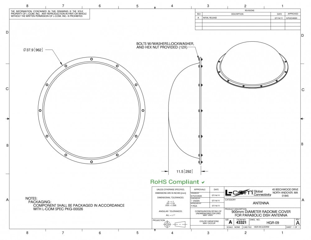 L-com HGR-09 technical document page