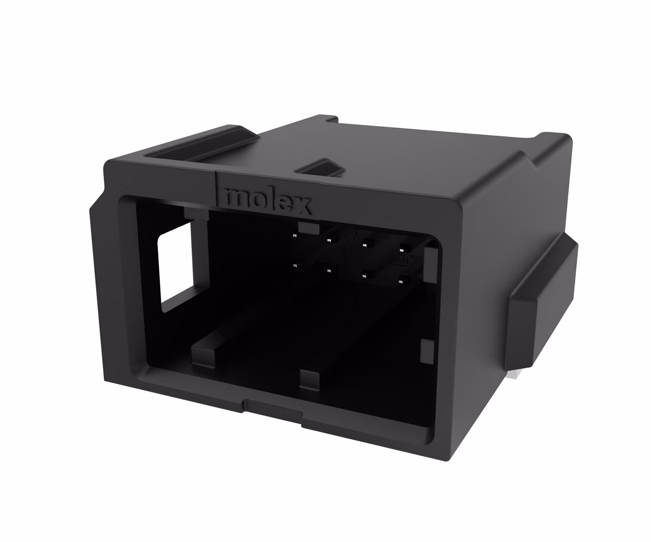 ConnTAK50 Header, Dual Row, Right-Angle, Surface Mount, 10 Circuits, Key A, Black
