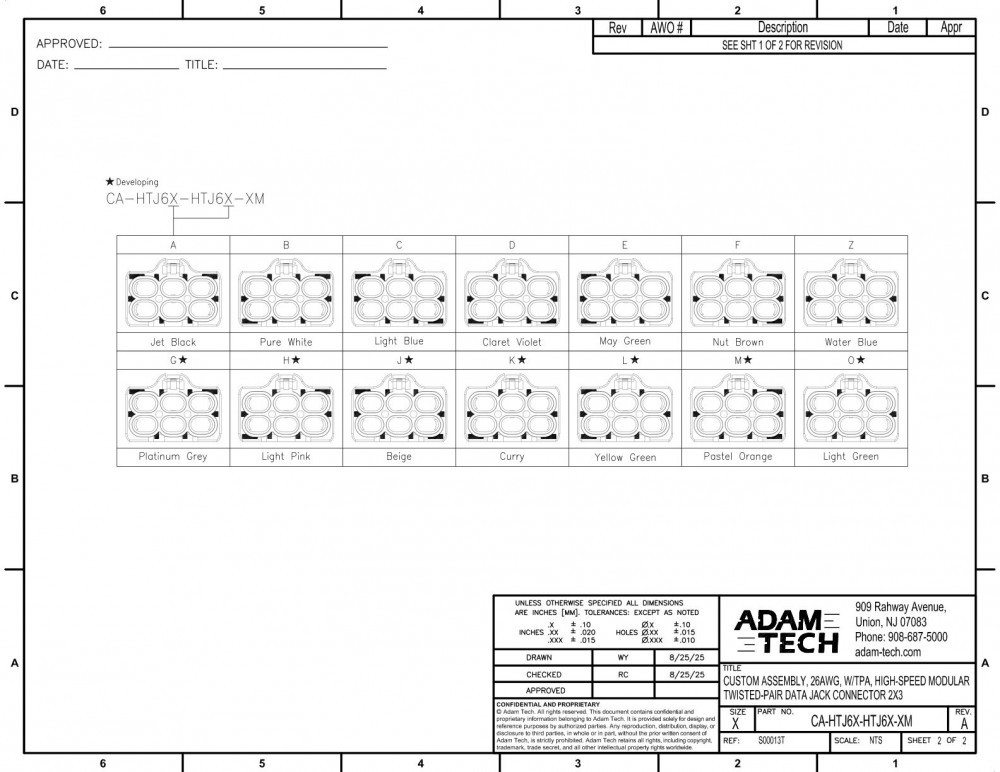 ADAM TECH CA-HTJ6X-HTJ6X-XM technical drawing, page 2