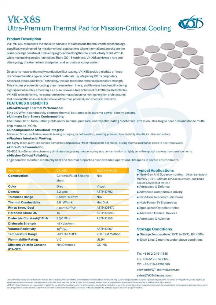 VK-X8S product document image 1