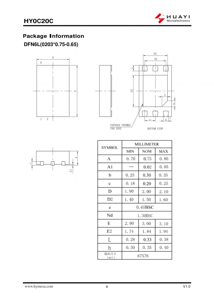 HY0C20C datasheet page 8