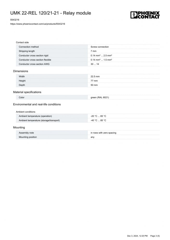 Phoenix Contact 5543216 document page 3