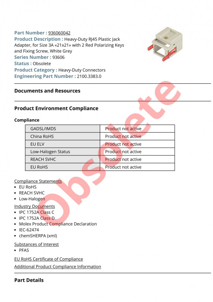MOLEX 936060042 documentation image 1
