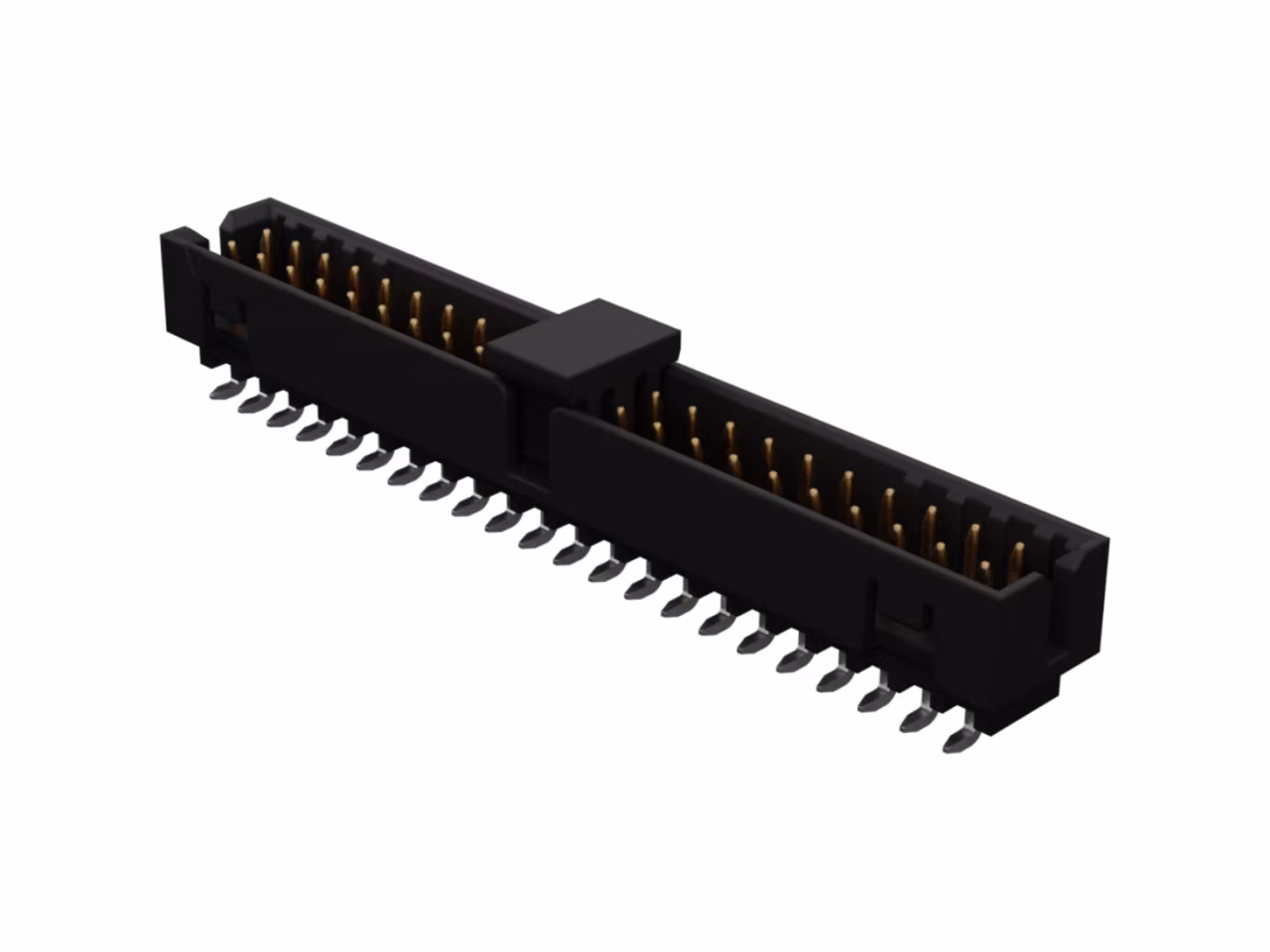 2.00mm Pitch, Milli-Grid PCB Header, Dual Row, Vertical, Surface Mount, Shrouded, 44 Circuits, 0.76µm Gold (Au) Plating, Dual Side Slots, Dual Friction Locks, Center Polarization, with Cap, Tape and Reel for sale