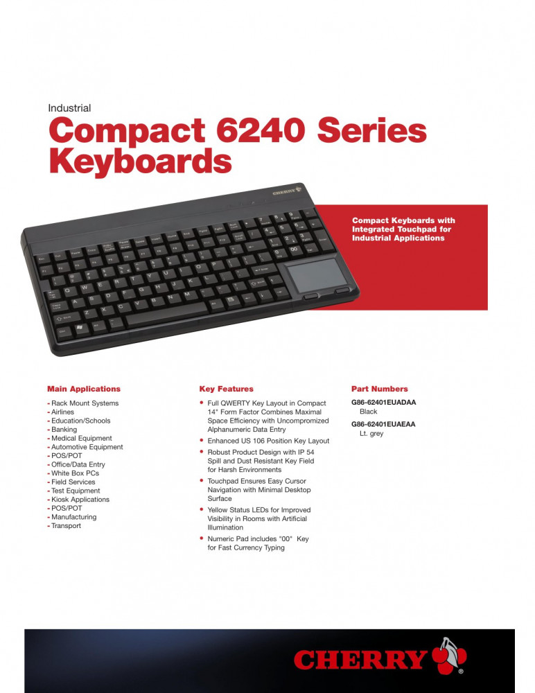 Compact 6240 Series keyboard document preview, page 1