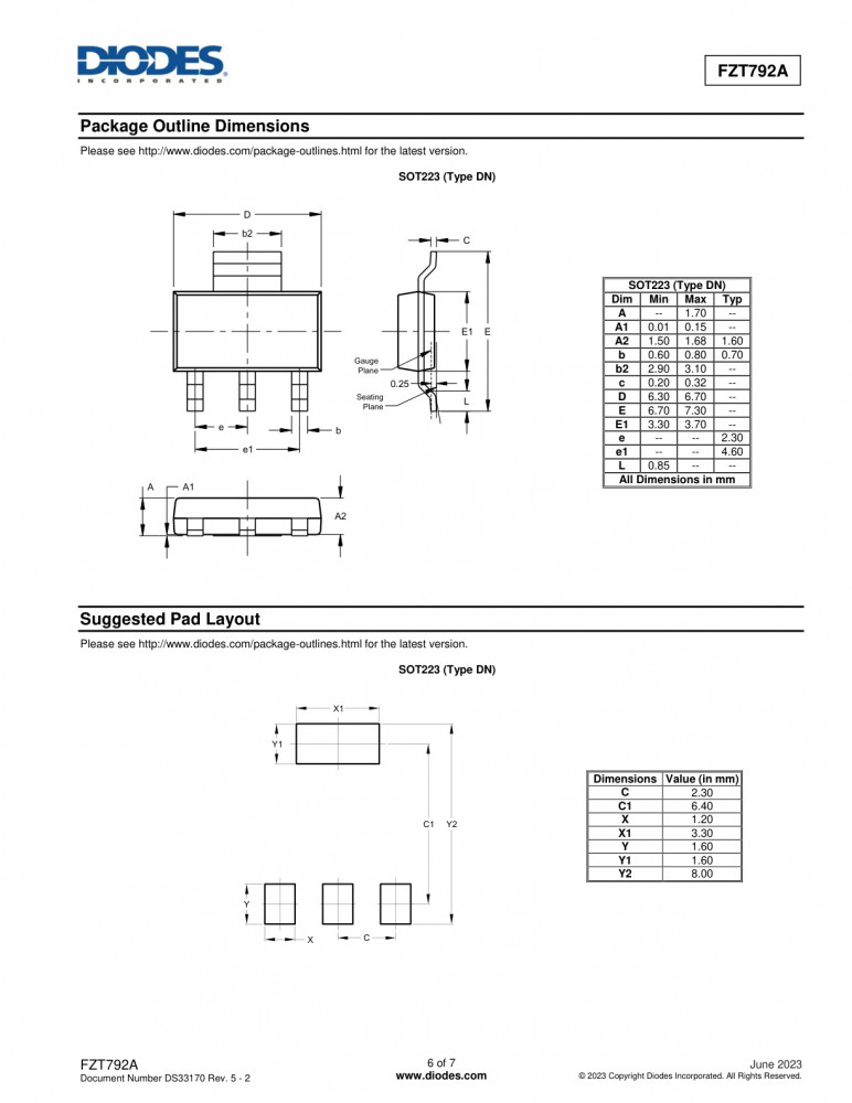 FZT792ATA datasheet preview, page 6