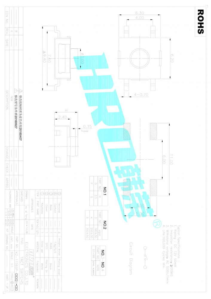 K2-1156SP-D3SW-05 technical drawing preview