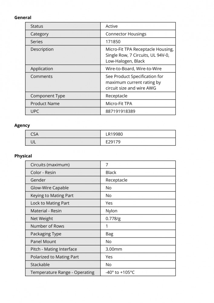 Technical document page 2 for connector product reference