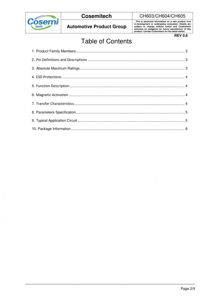CH605ATB datasheet page 2