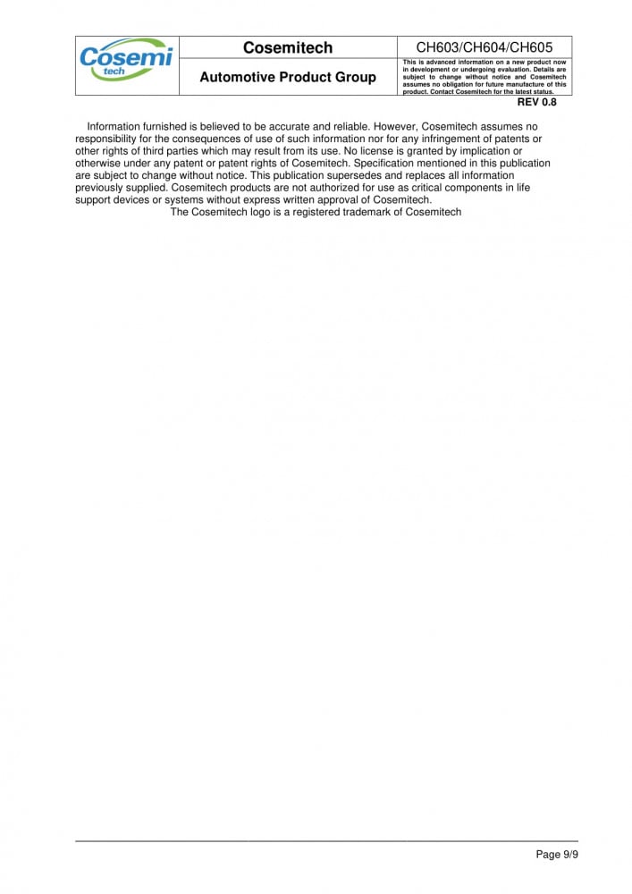 CH605ATB datasheet page 9