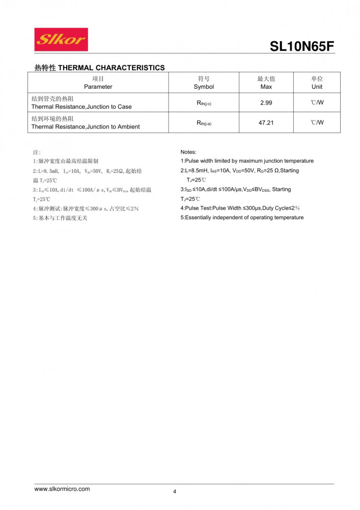 SL10N65F datasheet page 4