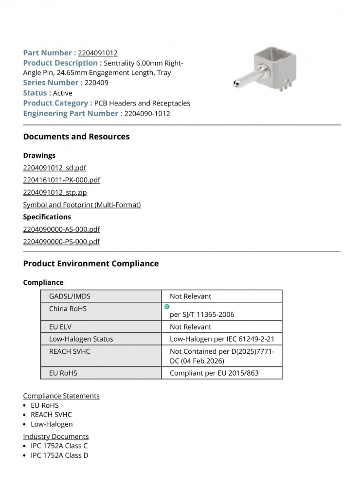 2204091012 technical document image, page 1