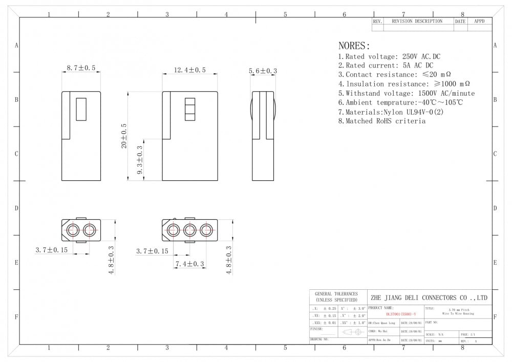 DLL connector drawing page 1