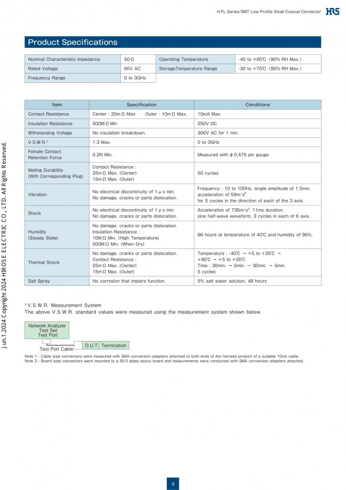 HRS H.FL Series document page 3