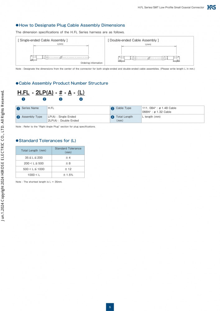 HRS H.FL Series document page 5