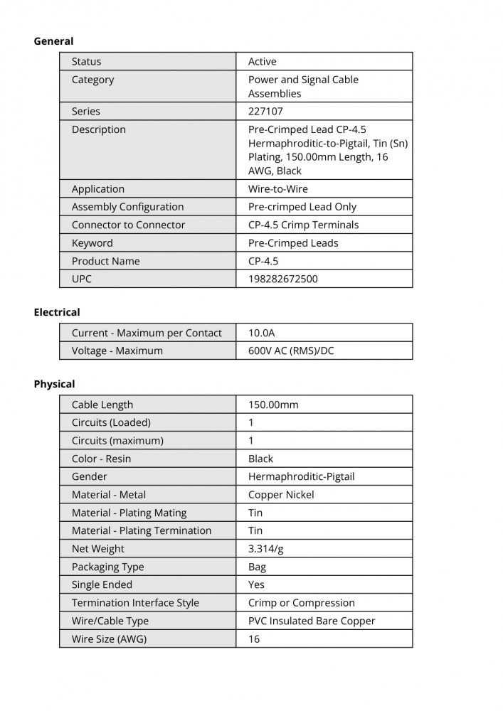 Product document image 2 for MOLEX 2271072112