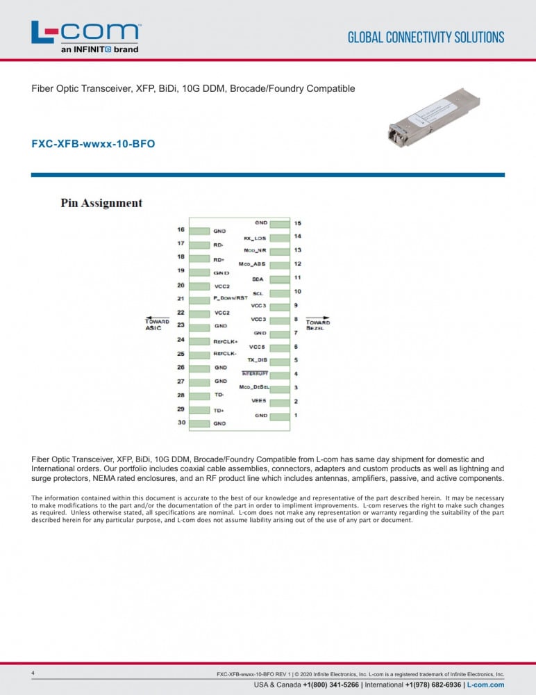 FXC-XFB-2340-10-BFO datasheet page 4