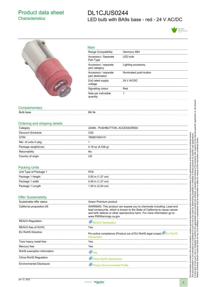 DL1CJUS0244 technical document page 1